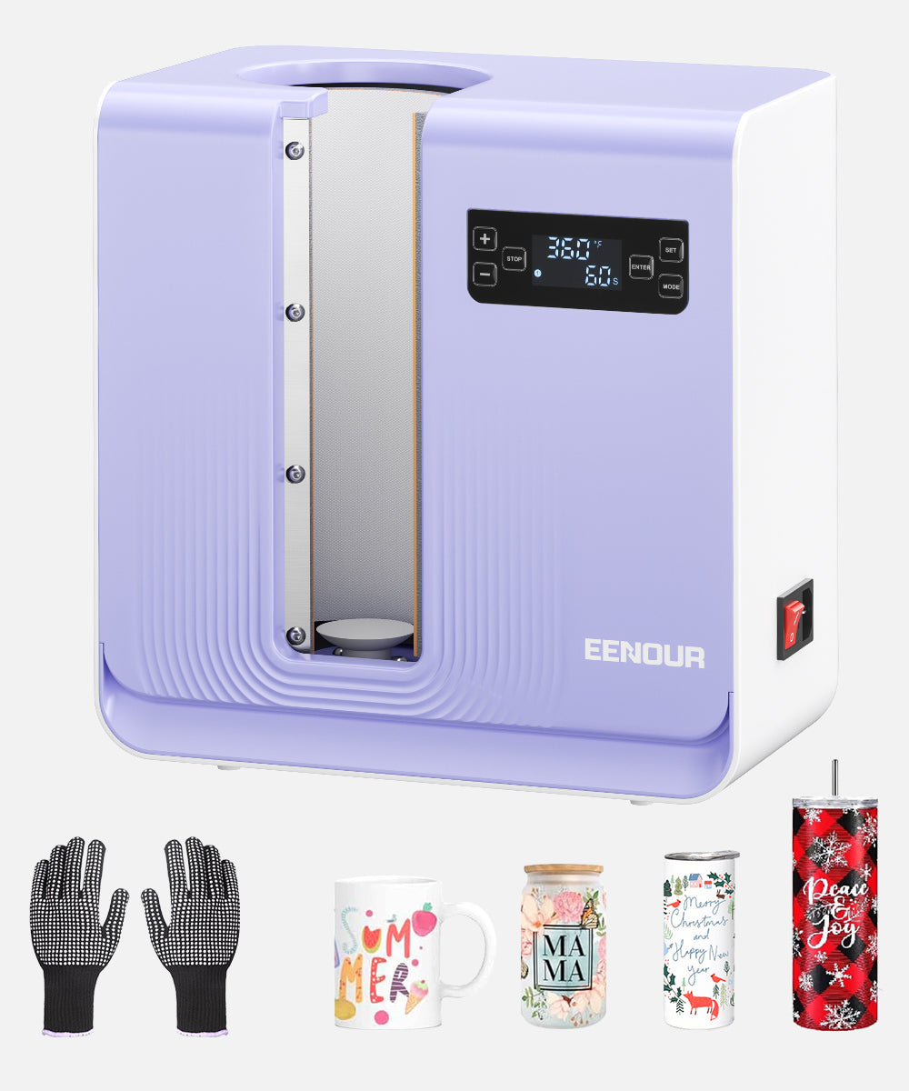 EENOUR Fully Auto Tumbler Heat Press Machine, Auto Rotate Tumbler Pres ...
